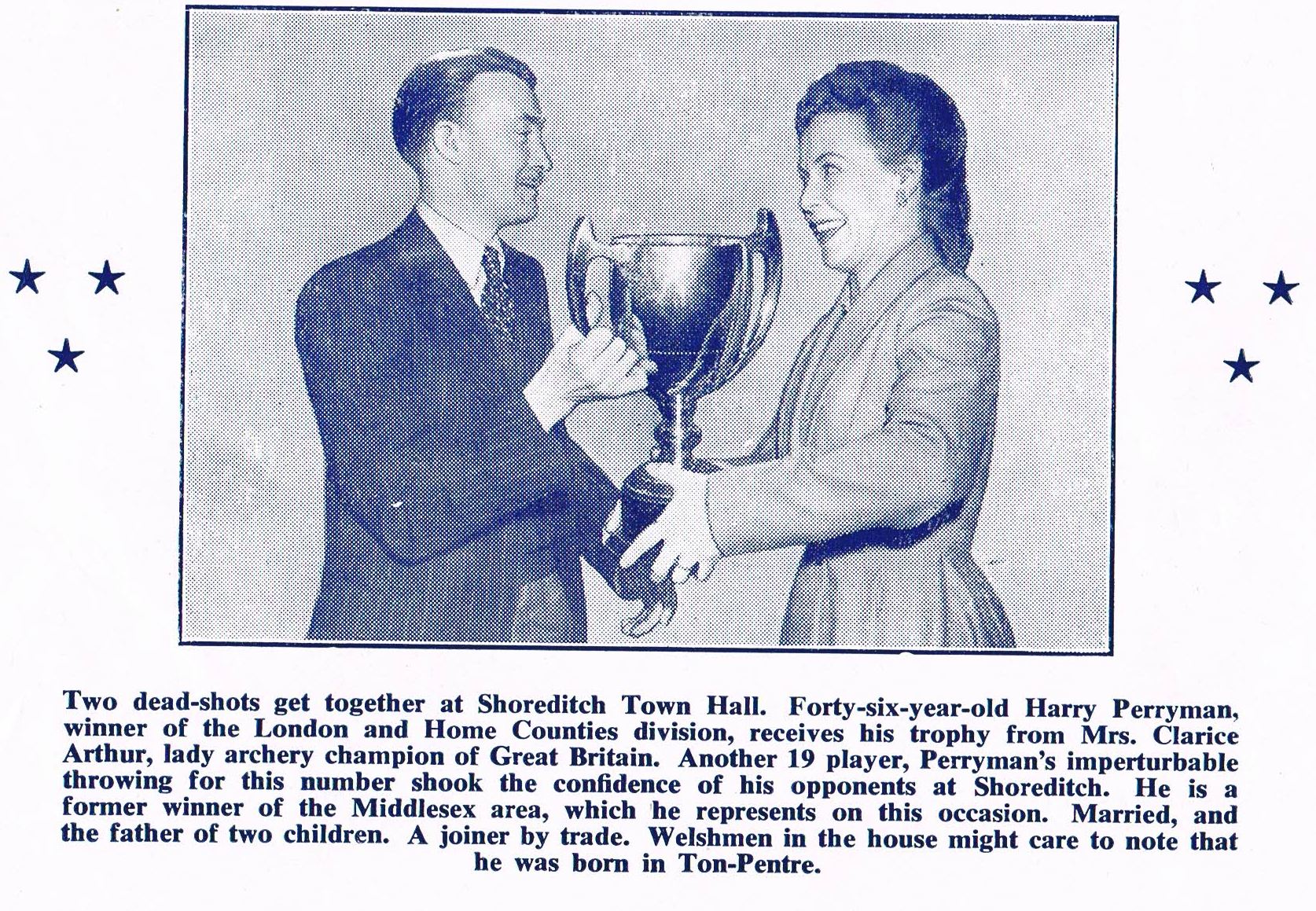 HARRY PERRYMAN – NEWS OF THE WORLD CHAMPION 1951 – Dr Patrick Chaplin